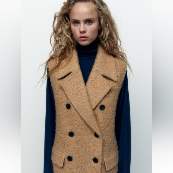 Zara | Jackets & Coats | Zara Long Vest | Poshmark